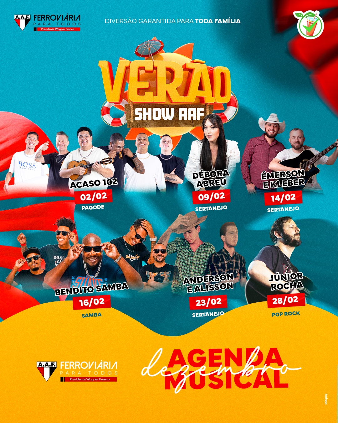 AGENDA DE SHOWS DO MÊS DE FEVEREIRO. CONFIRA NOSSAS ATRAÇÕES! - Clube ...